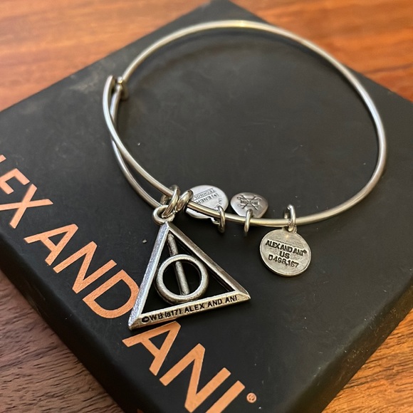 Alex and Ani | Jewelry | Alex And Ani Harry Potter Deathly Hallows Bangle Charm Bracelet | Poshmark